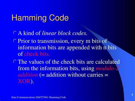 Ppt Hamming Code Overview Error Detection And Correction Powerpoint Presentation Id9130548