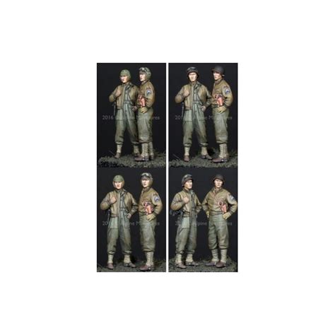 Alpine Miniatures 35219 Us 3rd Armored Division Set 2 Figures