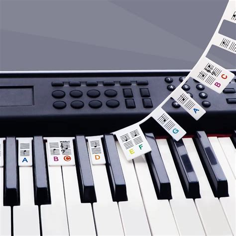 Removable Piano Key Stickers Note Labels For 88 Key Full