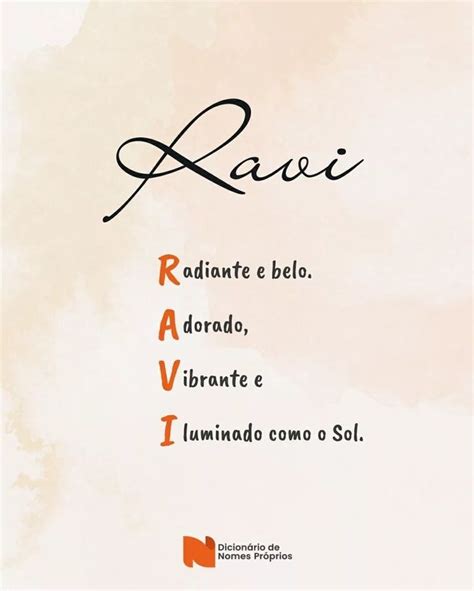 7 Motivos Para Amar O Nome Ravi Dicionário De Nomes Próprios