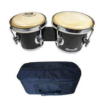 Bongo De Madeira 7x8 Com Pele Animal Torelli Tb011 Bk Com Bag Torelli