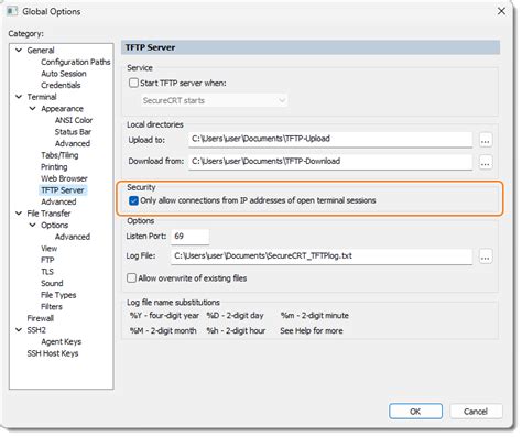 how to use securecrt s built in tftp server
