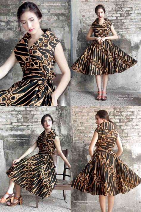 Batik Amarillis Made In Indonesia Batik Amarilliss Hey Day Wrap Dress