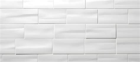 Premium Photo White Ceramic Rectangle Mosaic Tile Geometric Pattern Classic White Brick Tile