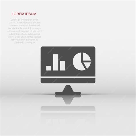 Premium Vector Website Analytics Icon In Flat Style Seo Data Vector