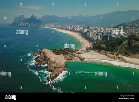 Aerial View Of Arpoador Rock And Ipanema Beach In Rio De Janeiro
