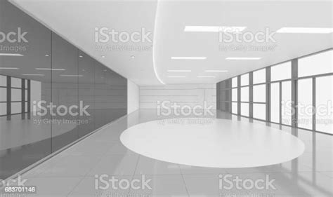 현대 빈 방 3d 렌더링 인테리어 디자인 일러스트 레이 션을 모의 0명에 대한 스톡 벡터 아트 및 기타 이미지 0명 3차원 형태 개념과 주제 Istock