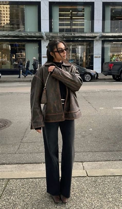 How To Style A Brown Leather Jacket For Every Occasion In 2024 Outfit