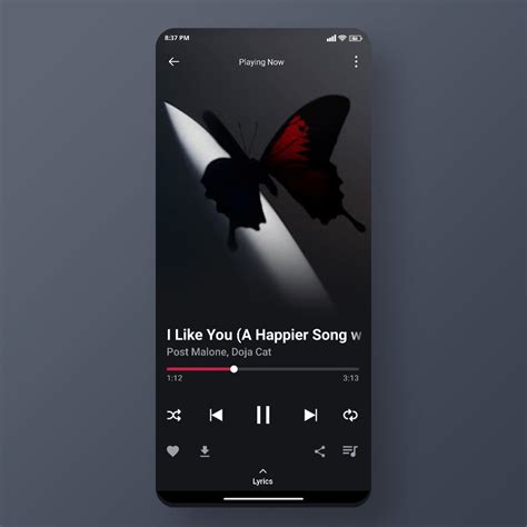 Concept Ui Design Of A Music Player App What Do You Think About It Let Me Know In The