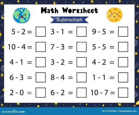 Mathematic Activity Page With Cute Mermaids Vector Illustration 266651400