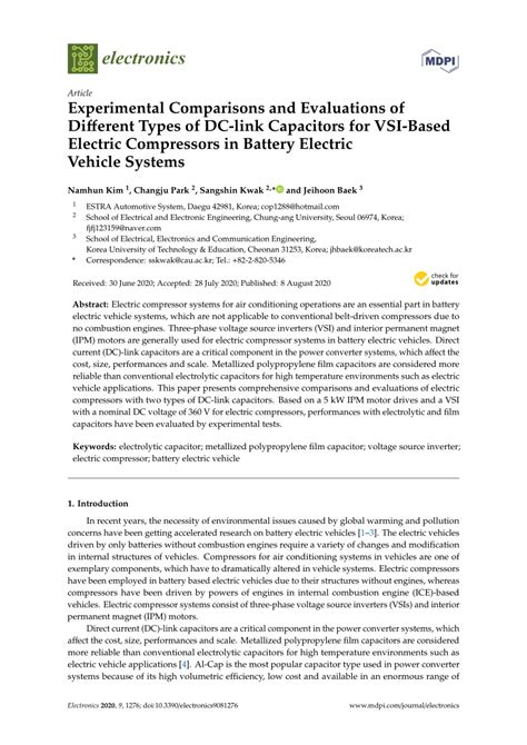 Pdf Experimental Comparisons And Evaluations Of Different Types Of Dc