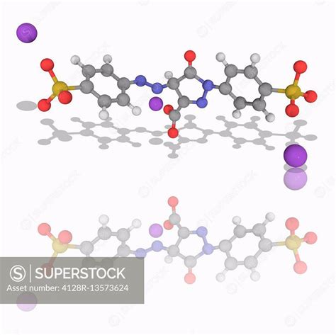 Tartrazine Molecular Model Of The Synthetic Lemon Yellow Azo Dye Tartrazine C16h9n4na3o9 Tartrazine Molecular Model Of The Synthetic Lemon Yellow Azo Dye Tartrazine C16h9n4na3o9