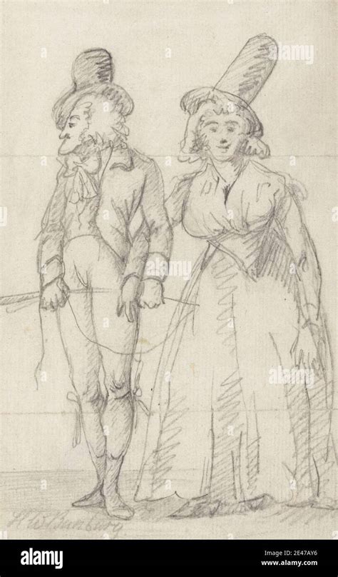 Henry William Bunbury 17501811 British A Long Chinned Man Arm In