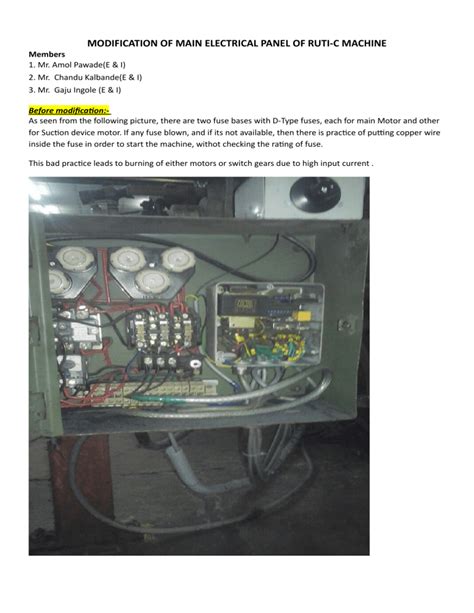 Electrical Panel Modification Report