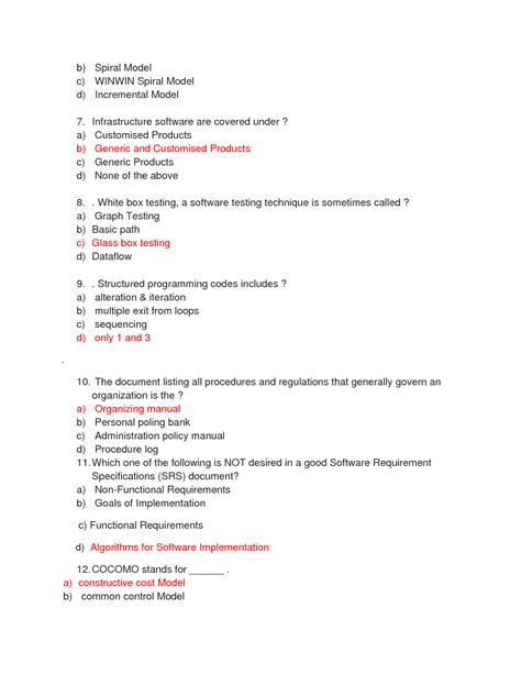 Solution Software Engineering Test Key Studypool