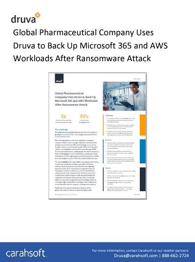 druva enterprise cloud data protection software carahsoft