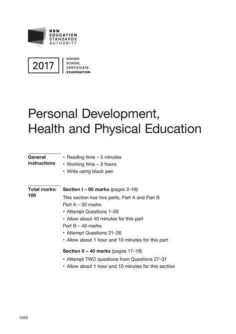 Hsc Pdhpe Exam Studocu