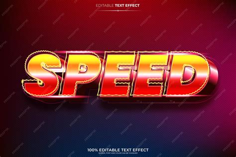 Premium Vector Speed 3d Editable Text Effect Vector Illustration