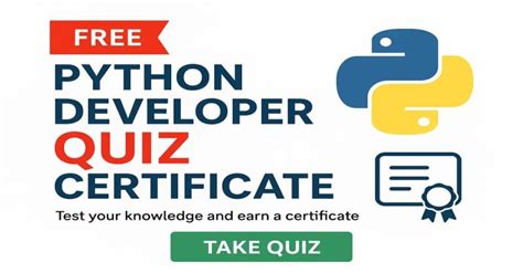 Python Developer Quiz With Free Certificate Test Your Skills And Boost