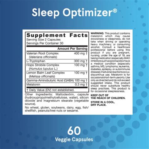 Jarrow Formulas® Sleep Optimizer® Herbal And Amino Acid Blend Capsules 30 Ct Kroger