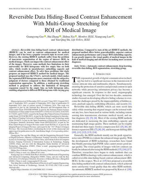 reversible data hiding based contrast enhancement with multi group