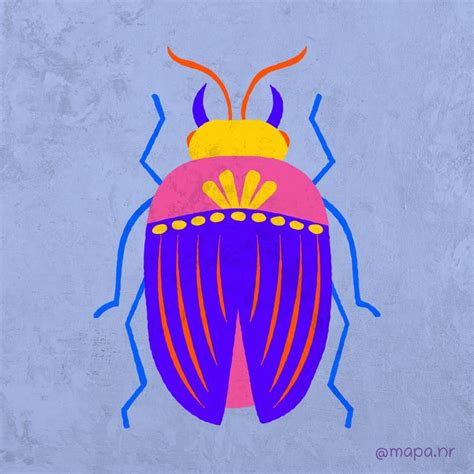 Beatle Illustration Bugs Insectos