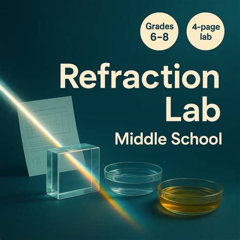 Light And Sound Middle School Physical Science Lab Refraction