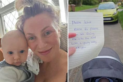 Furious Mum Leaves Notes On Cars Blocking Pavement As She Rages She Cant Get Pram Past