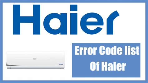 Haier Ac Error Code List Fully4world
