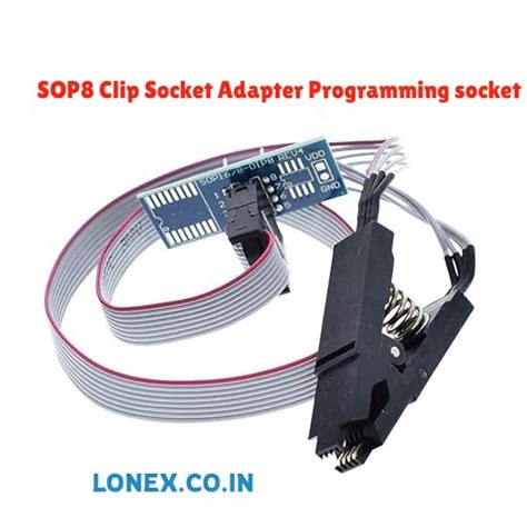 Soic16 Sop8 Flash Chip Ic Clip Socket Adapter Programming Socket Lonex