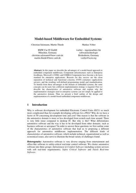 pdf model based middleware for embedded systems