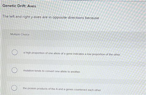 Solved Genetic Drift Axesthe Left And Right Y Axes Are In