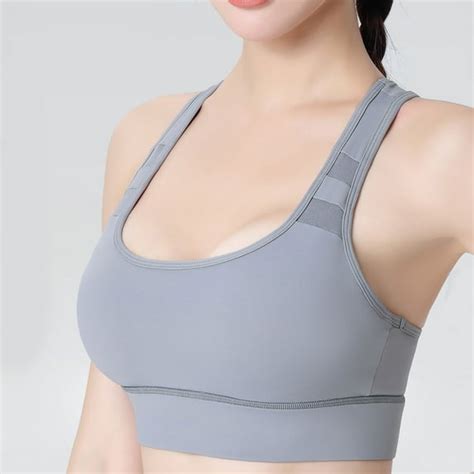 Blczomt Womens Sports Bra Yoga Workout High Support Quick Dry Scoop