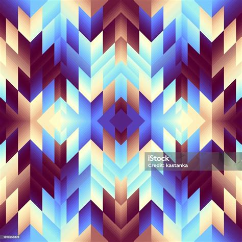 Abstract Seamless Tileable Pattern Triangles Aztec Background Vector