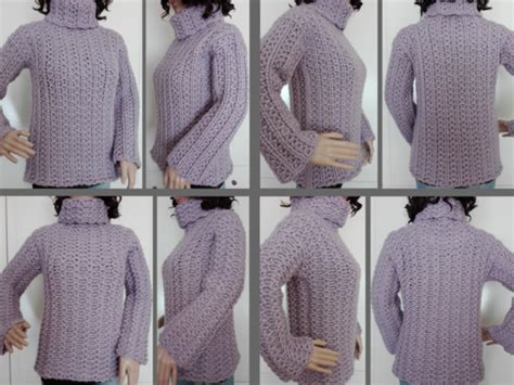 Dicker Pulli Gr Sm And Lxl Wende Rollkragenpullover Häkelanleitung