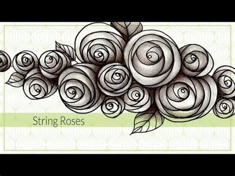 String Rose Tangle Pattern VIDEO And Time Lapse Drawing Tangle Pattern Zentangle Patterns