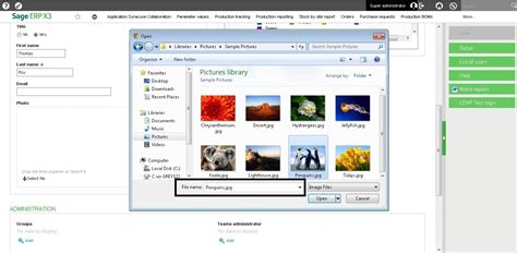 how to put profile picture for a user in sage x3 sage x3 tips