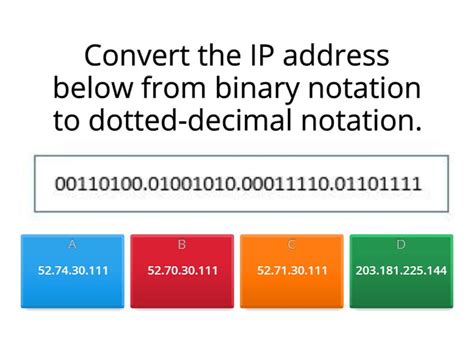 Self Review Chapter 2 Ipv4 Addressing Scheme Quiz