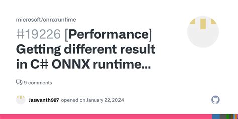 Performance Getting Different Result In C Onnx Runtime And Python