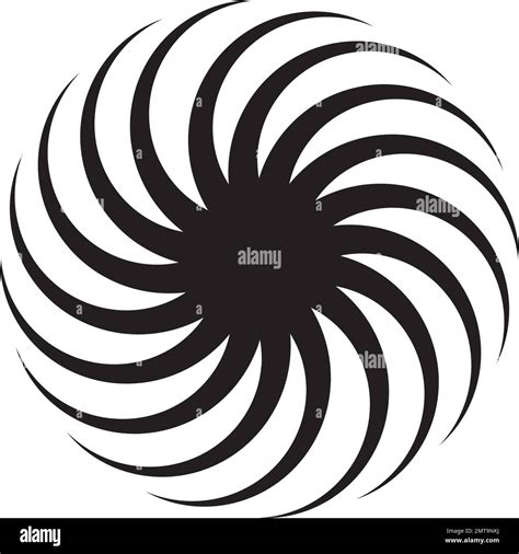 Abstract Spirally Shape Motif Vector Twirling Curved Radiating Lines Stock Vector Image