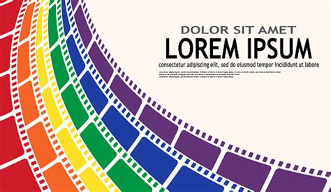 흰색 배경에 격리 다채로운 필름 스트립 프레임 추상배경 텍스트 공간을 갖춘 영화 디자인 페스티벌 포스터 또는 전단지 템플릿 시네마 컨셉의 영화 시간 3d 스타일 0명에 대한