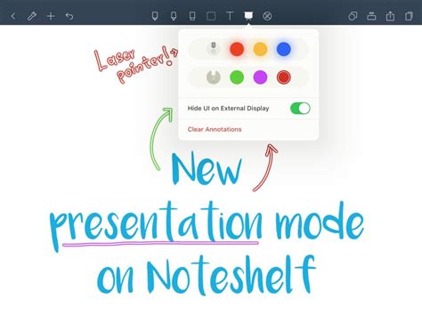 New Presentation Mode In Noteshelf Ios — For Online Classes And