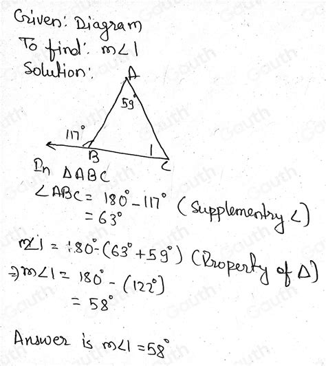 Solved Reasoning Can You Find The M Without Using Remote Interior Angles Explain Math