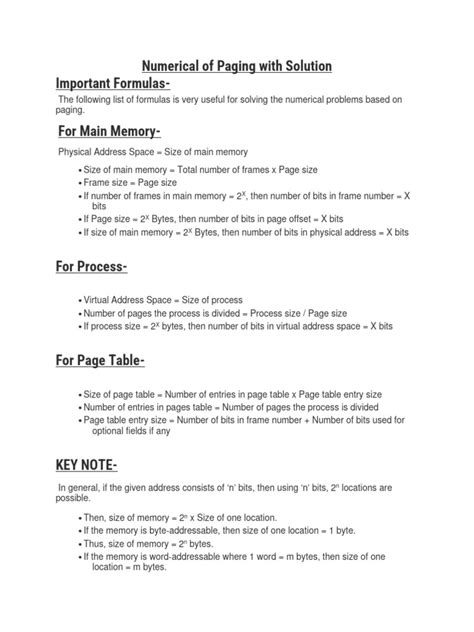 Numerical Of Paging And Segmentation Pdf Byte Computer Architecture