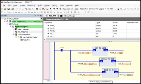 Codesys 데이터 타입 변환하는 방법 Data Type Conversion