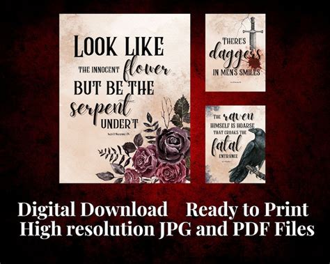 Macbeth Posters Shakespeare Posters Classroom Posters Etsy