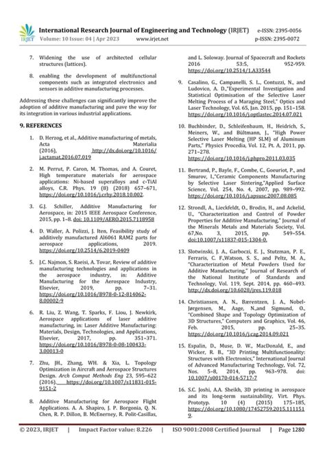 Metal Additive Manufacturing Processes Applications In Aerospace And Anticipated Hurdles A