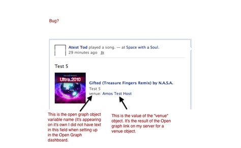 Facebook Open Graph Object Variable Name Appearing In Action Post Stack Overflow