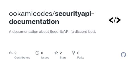 Github Ookamicodessecurityapi Documentation A Documentation About Securityapi A Discord Bot