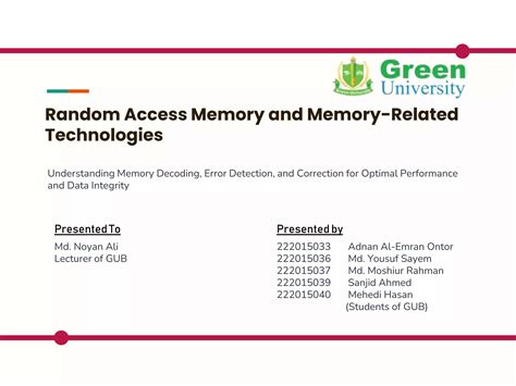 Random Access Memory And Memory Related Technologiespptx